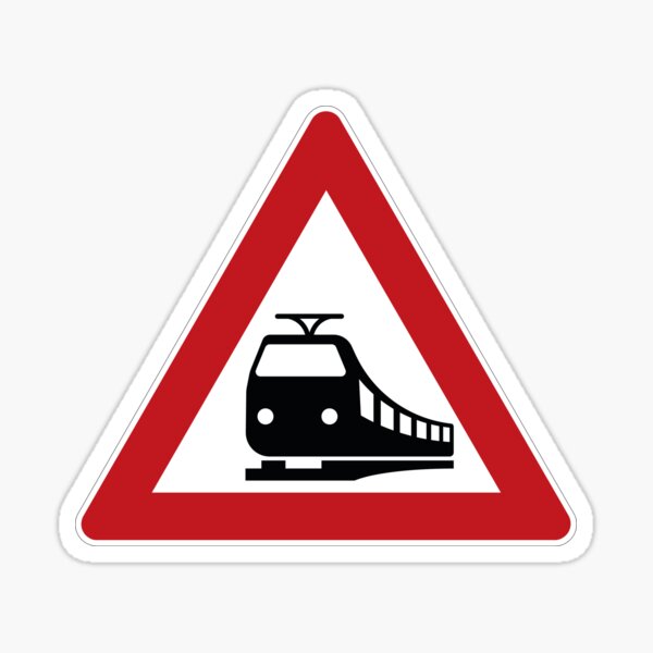 "Unrestricted level crossing traffic sign" Sticker for Sale by T3101 ...