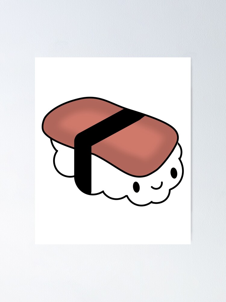 "Kawaii Musubi Cute Hawaii Souvenir Asian Food Shirt" Poster by ...
