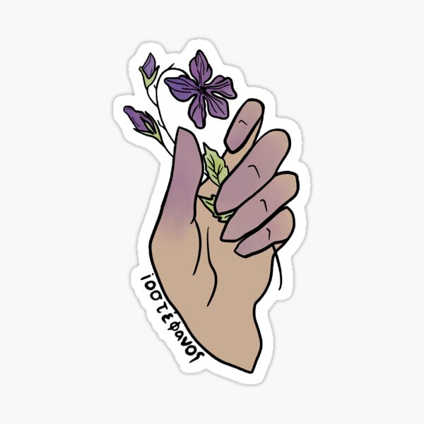 "Sappho - Violets" Sticker for Sale by whisperfade | Redbubble