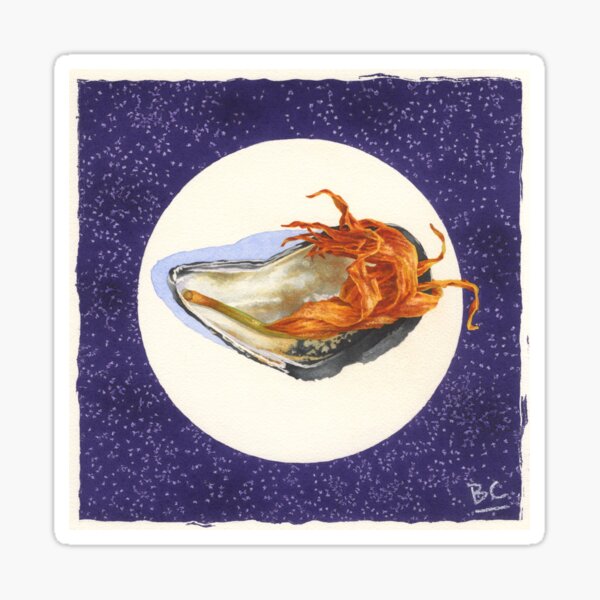 "Purple Beach Mussel" Sticker by briancody1923 | Redbubble