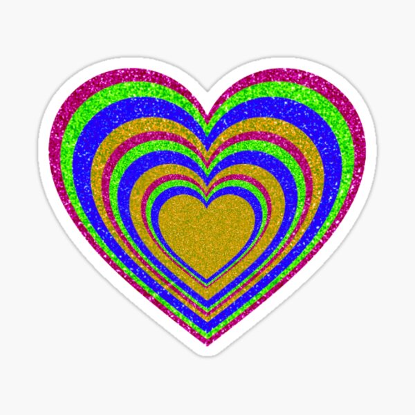 "rainbow heart" Sticker by KidDiana | Redbubble