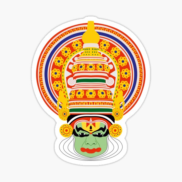 "Kathakali" Sticker for Sale by MyKanvas | Redbubble