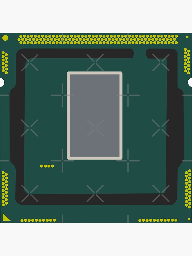 "Delidded Intel Core CPU Processor" Sticker by chonerd | Redbubble