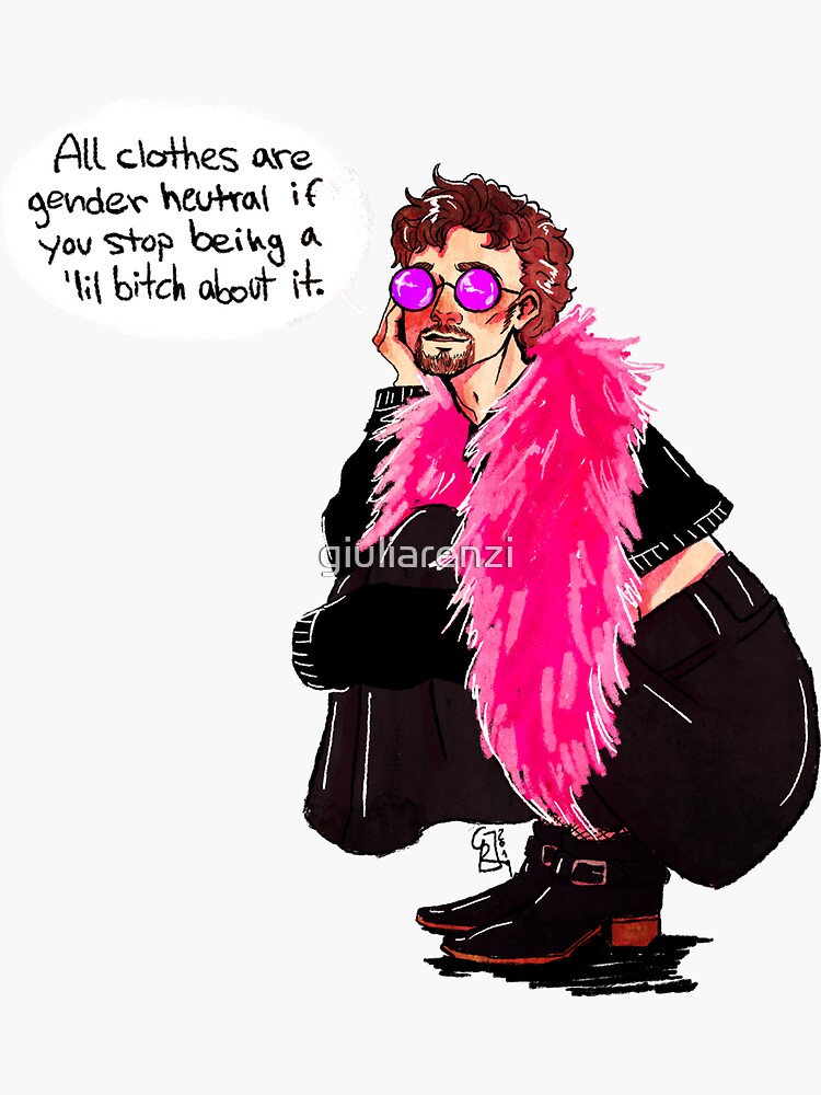 "GENDER NEUTRAL" Sticker for Sale by Giulia Renzi | Redbubble