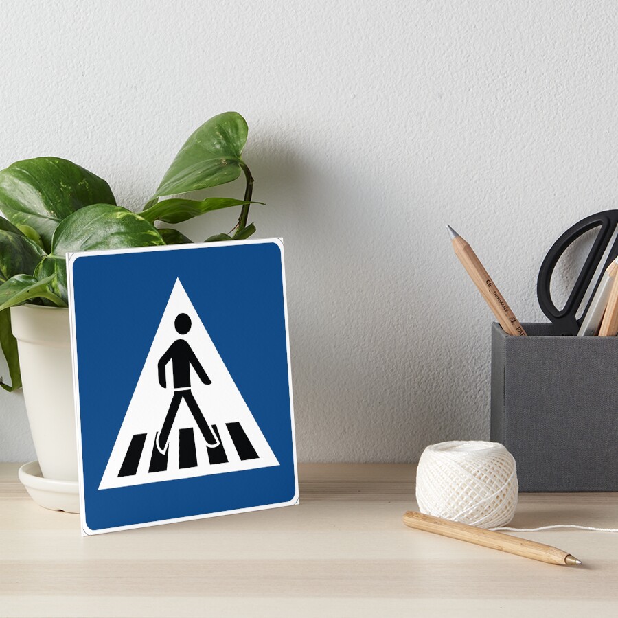 "Pedestrian crossing zebra crossing traffic sign" Art Board Print by ...