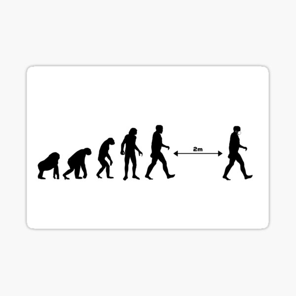 "Human Evolution 2020" Sticker by designskira | Redbubble