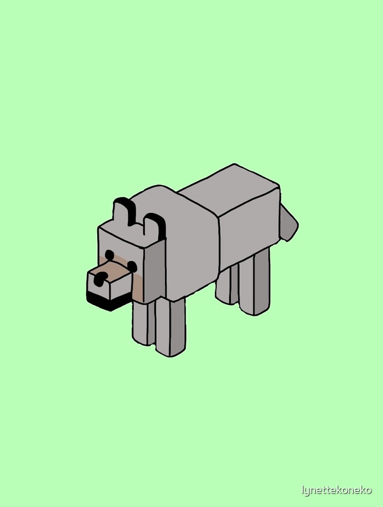 "Minecraft Wolf Design" by lynettekoneko | Redbubble