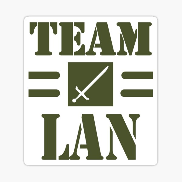 "Team Lan" Sticker for Sale by ARedRandBoy | Redbubble