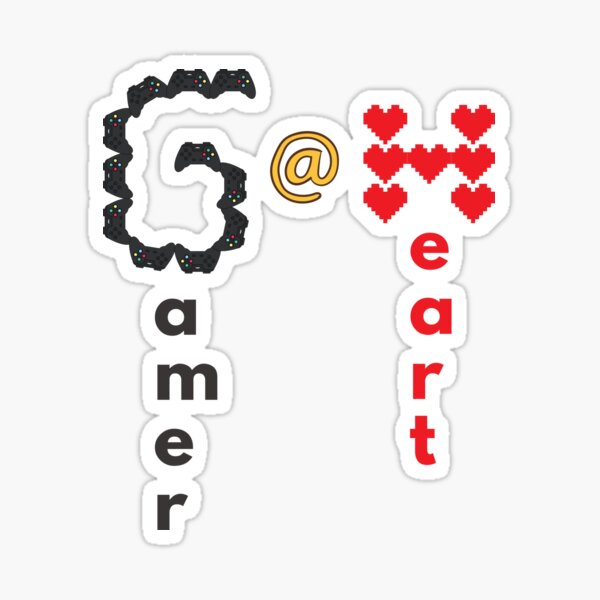 "Gamer at Heart" Sticker for Sale by Obiscidan | Redbubble