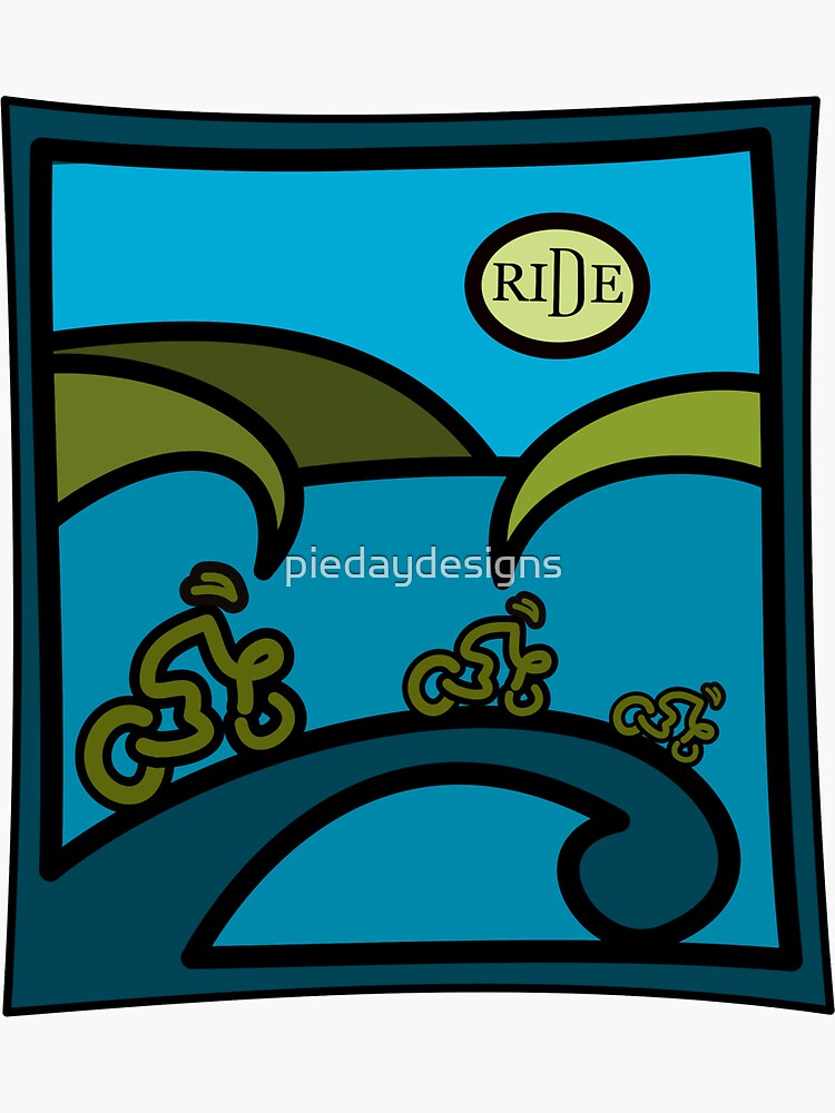 "Road Bike Race" Sticker by piedaydesigns | Redbubble