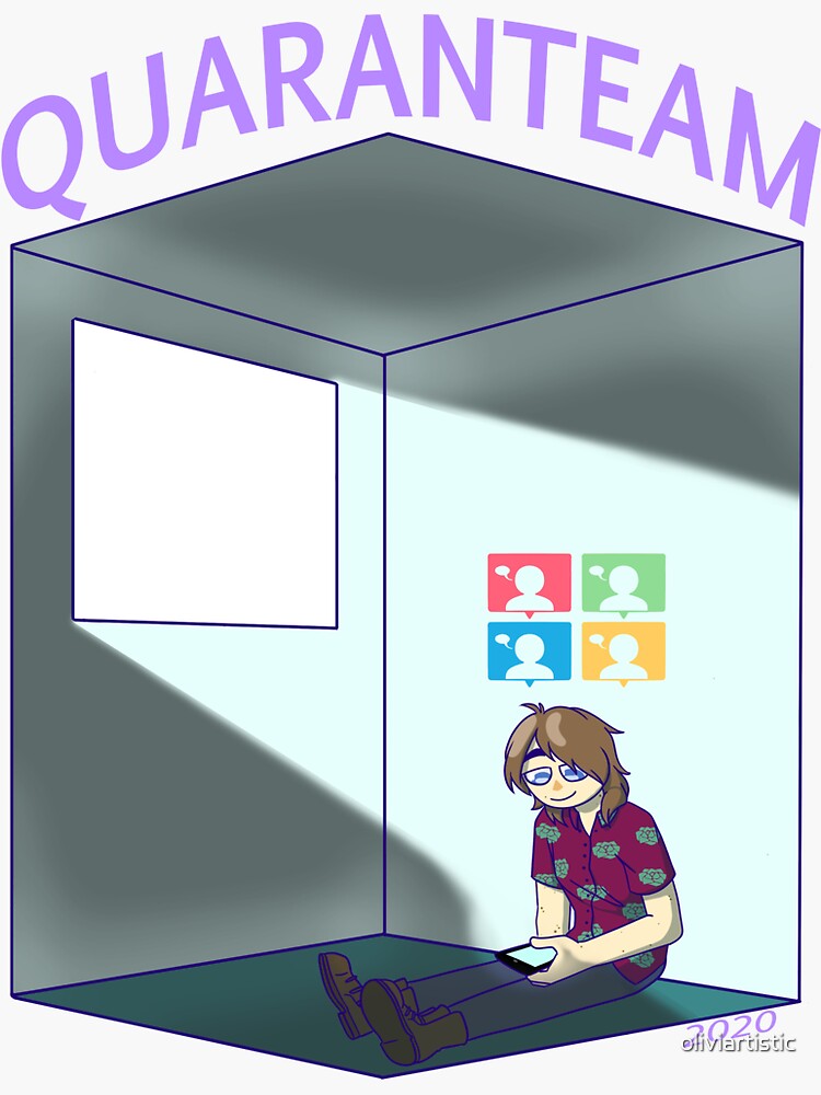 "QuaranTEAM" Sticker by oliviartistic | Redbubble
