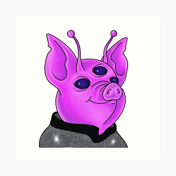 "Alien lieutenant space pig" Art Print by Alikattoos | Redbubble