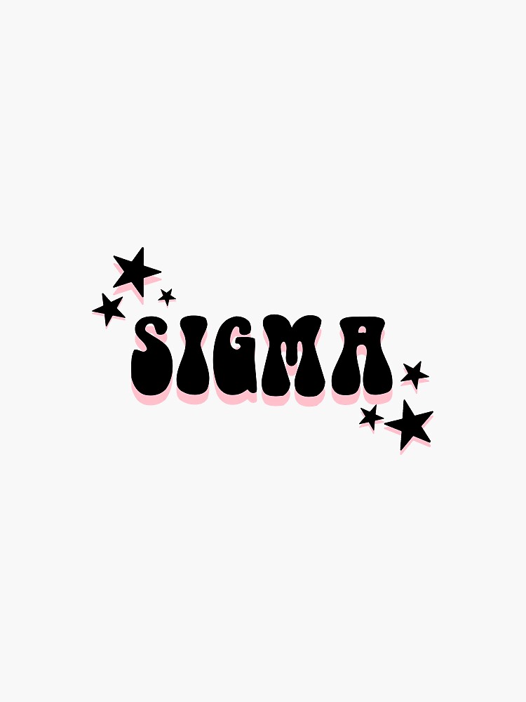 "Sigma Stars" Sticker for Sale by Haileyrebecca | Redbubble