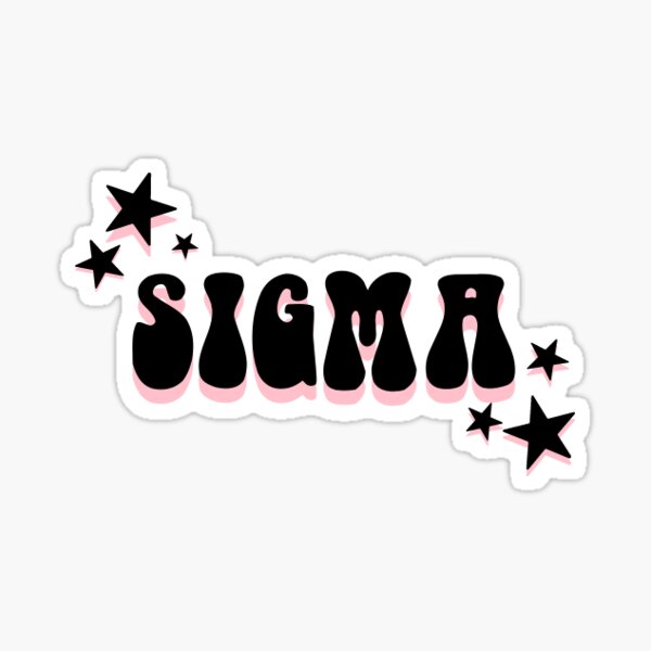 "Sigma Stars" Sticker for Sale by Haileyrebecca | Redbubble