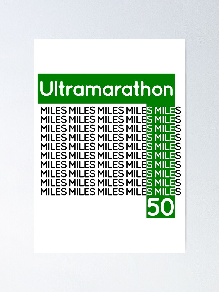 "ULTRAMARATHON 50 miles | SMILE" Poster for Sale by piedaydesigns ...