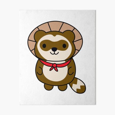 "Kawaii Tanuki, Cute Japanese Raccoon Dog " Art Board Print for Sale by ...