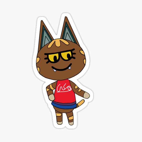 Animal Crossing Katt Stickers | Redbubble