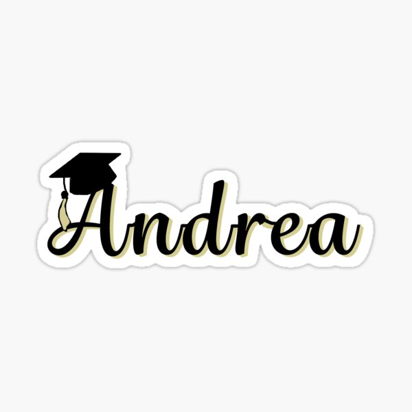 "Andrea" Sticker by shells-bellsss | Redbubble