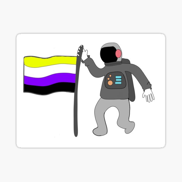 "Non-Binary Rights in Space " Sticker by adventurlex | Redbubble