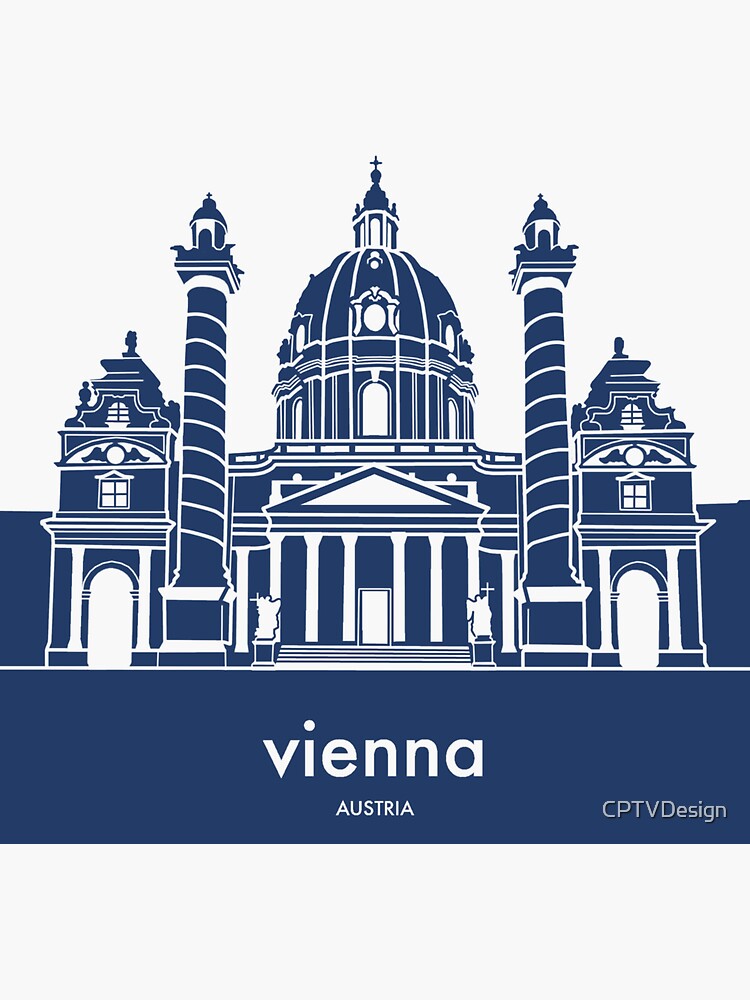 "Iconic Vienna" Sticker by CPTVDesign | Redbubble
