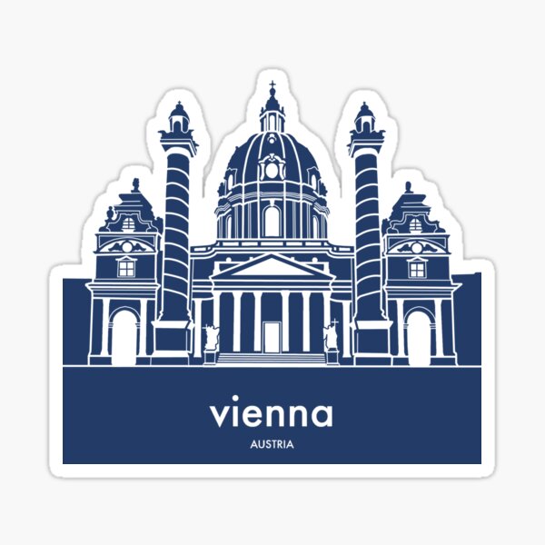 "Iconic Vienna" Sticker by CPTVDesign | Redbubble