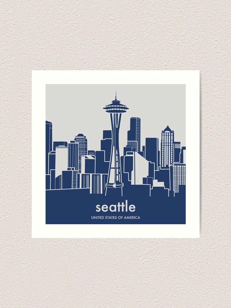 "Iconic Seattle" Art Print for Sale by CPTVDesign | Redbubble