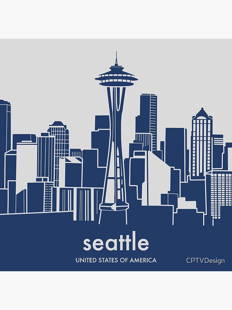 "Iconic Seattle" Art Print for Sale by CPTVDesign | Redbubble