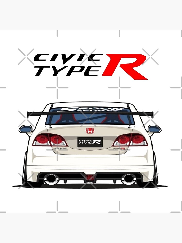 "White FD2 Civic Type R" Sticker for Sale by keithlow1998 | Redbubble
