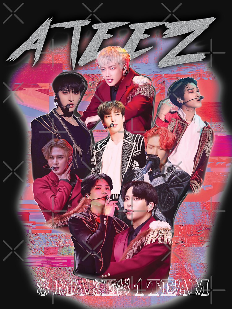 "ATEEZ KPOP MERCH OLD RETRO KNOCK OFF INSPIRED MERCHANDISE " T-shirt ...