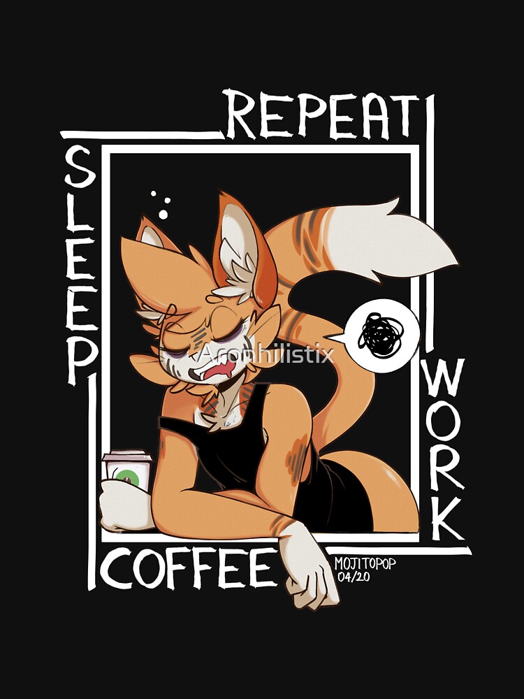 "Sleep - Coffee - Work - Repeat" T-shirt for Sale by Aronhilistix ...