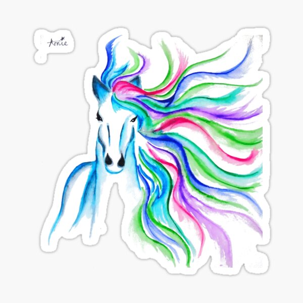 "Unicorn Pen and Ink drawing" Sticker by ArniesArt | Redbubble