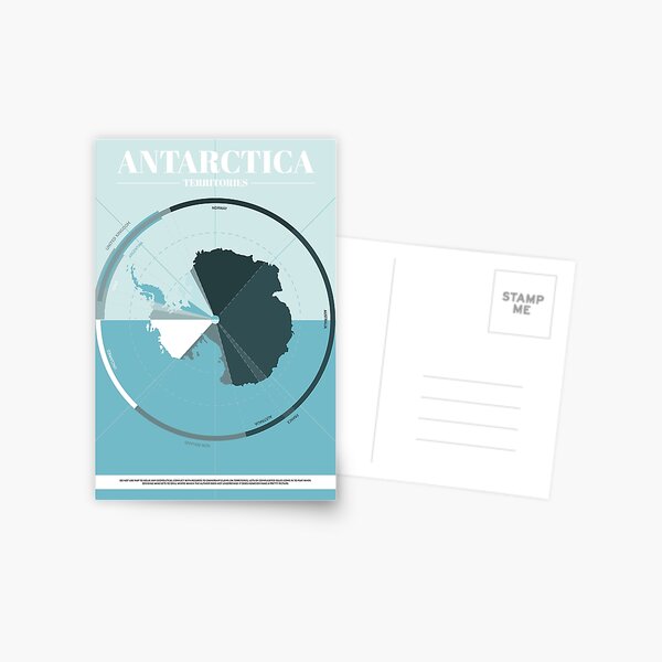 "Antarctica Territory Map" Postcard for Sale by Walford-Designs | Redbubble