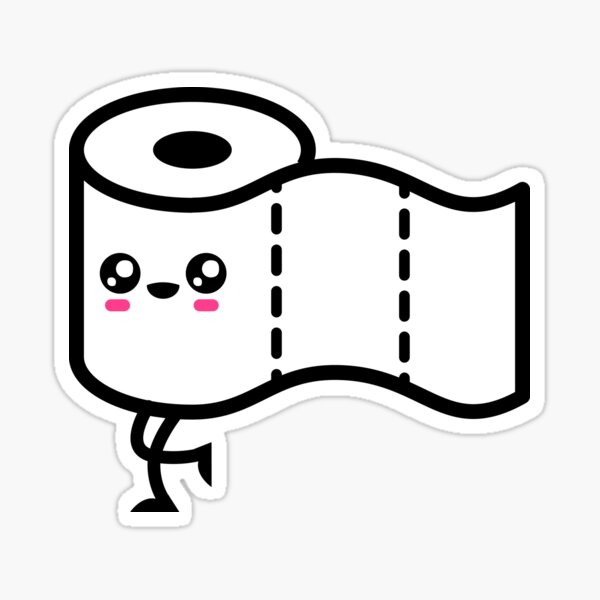 Toilet Paper Rolls Stickers | Redbubble