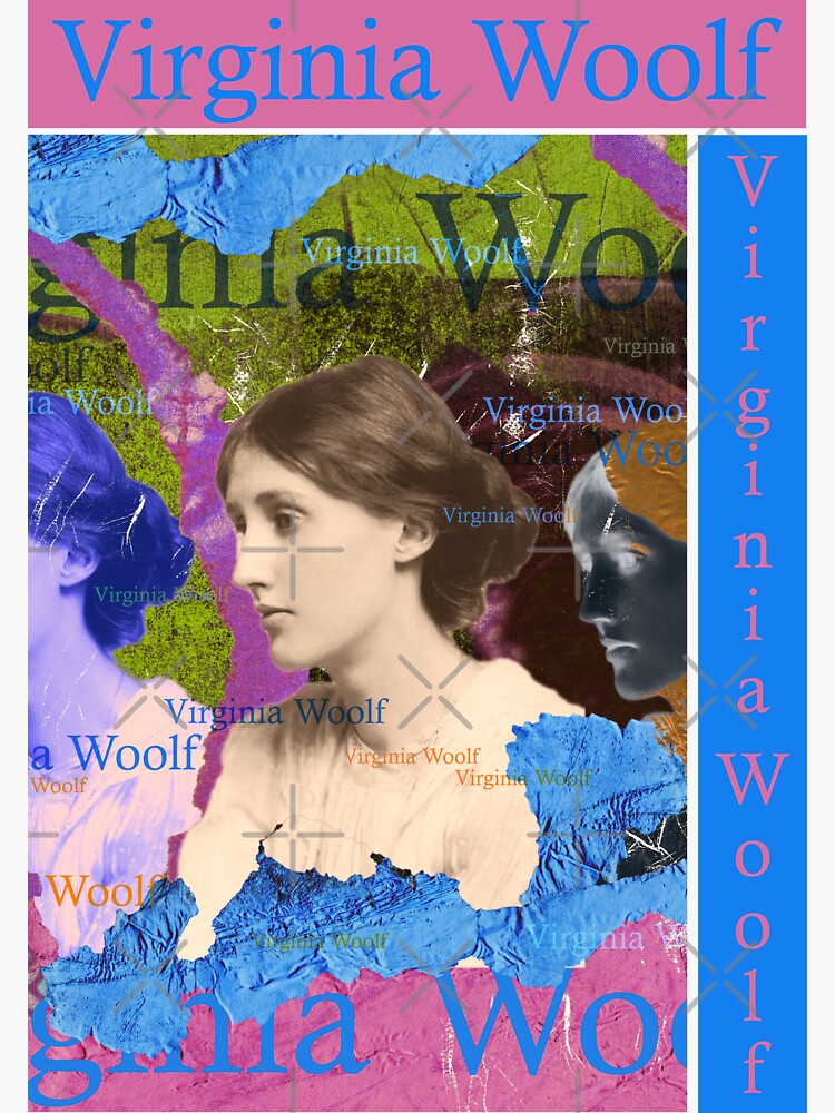 "Virginia Woolf portrait, aesthetic collage of the well-known writer ...