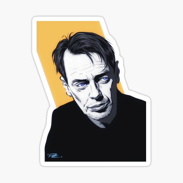 "Steve Buscemi - An illustration by Paul Cemmick" Sticker by TIGERDAVER ...