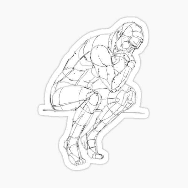 "the thinker" Sticker for Sale by CreativeDoctor | Redbubble