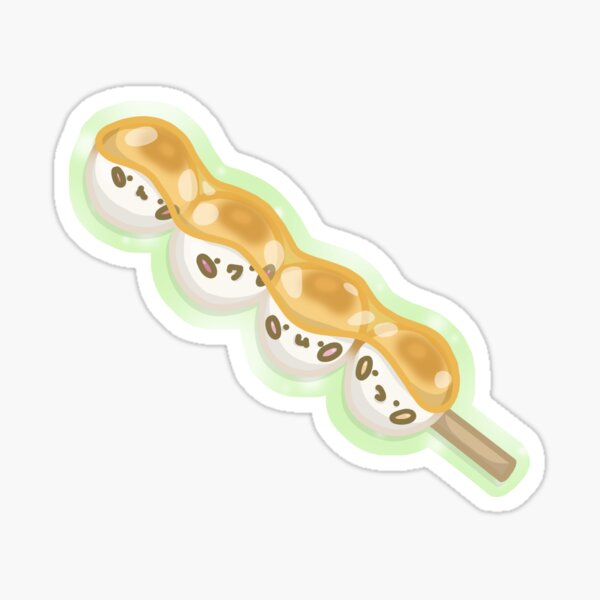 "Mitarashi dango" Sticker for Sale by mochimokyu | Redbubble