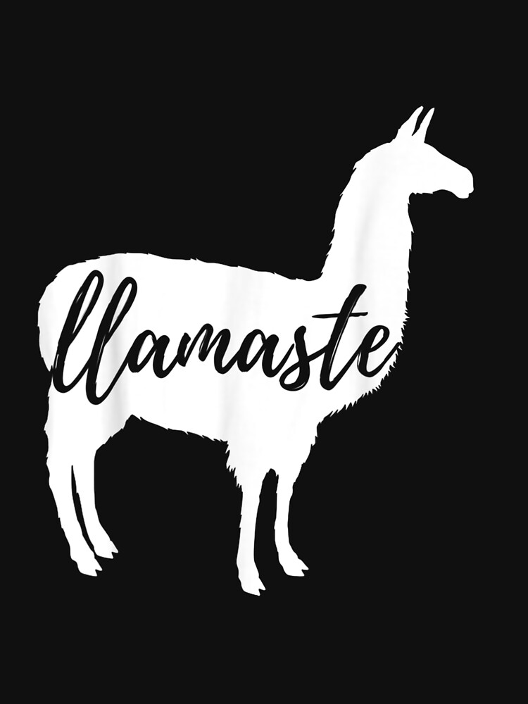 "Llamaste Namaste Quote Slogan Llama Yoga Lovers Fun T shirt" T-shirt ...