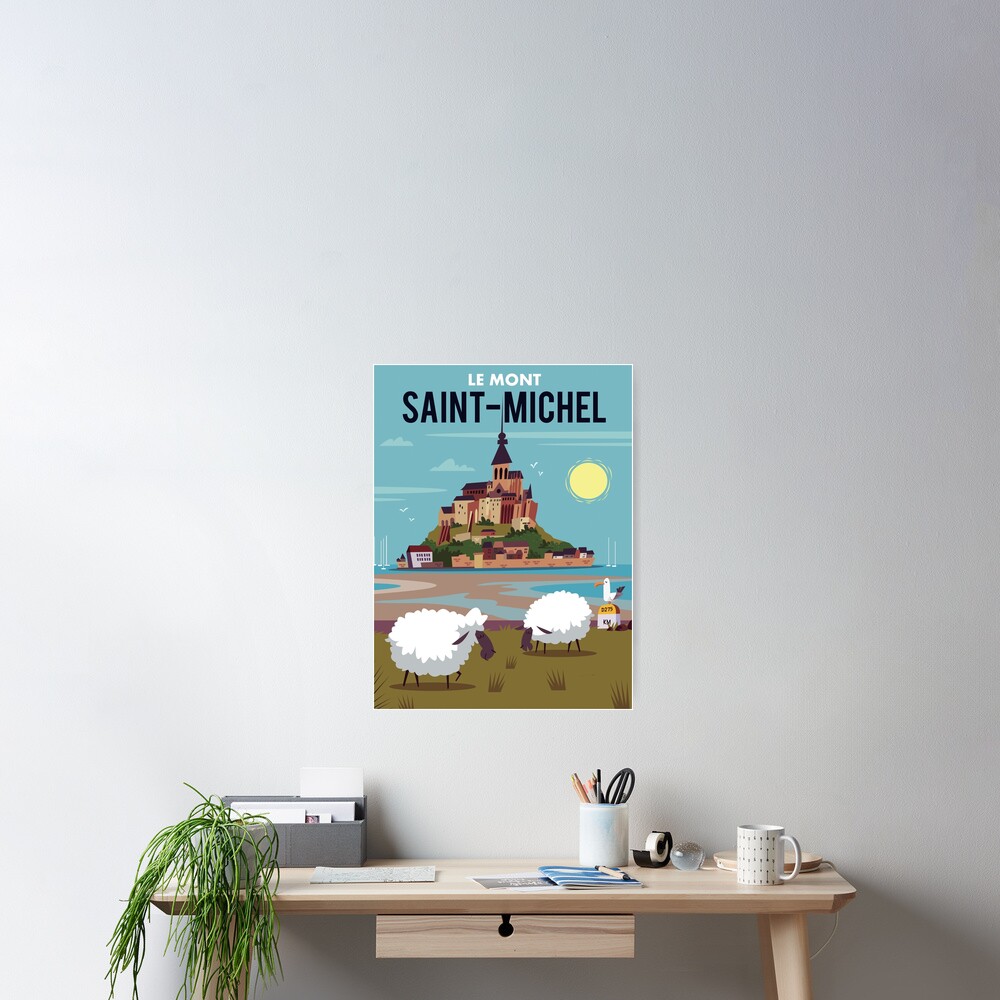 "Le Mont Saint Michel poster" Poster for Sale by GAGodel | Redbubble