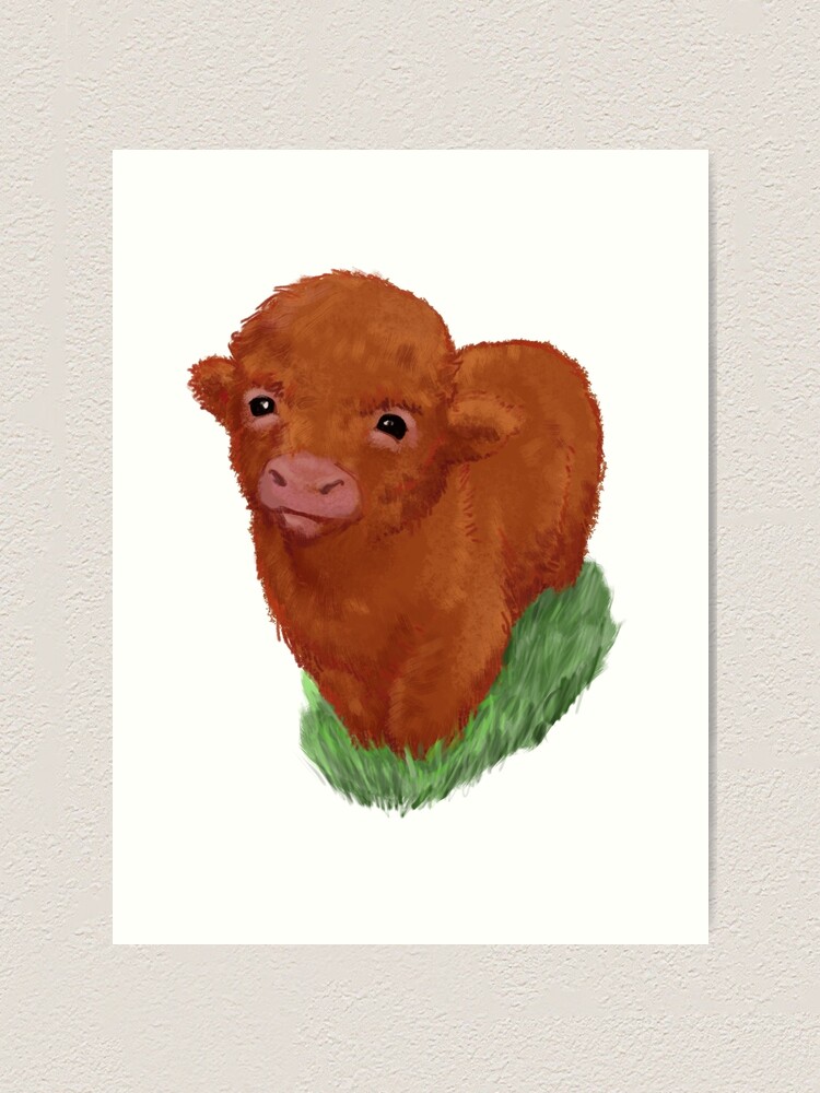 "Another Cute Cartoon Baby Highland Cow" Art Print for Sale by stilo29 ...