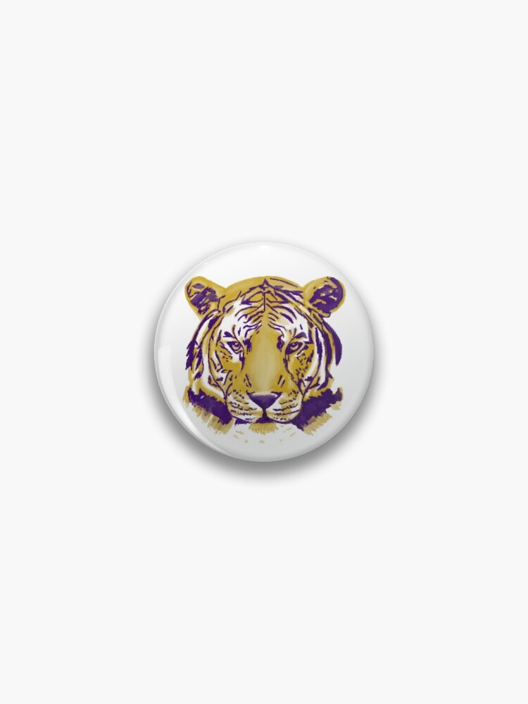 "Tiger Full Face" Pin for Sale by Artbysherilong | Redbubble