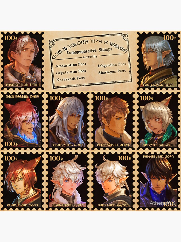 "Character Stamps" Sticker for Sale by AthenaWX | Redbubble