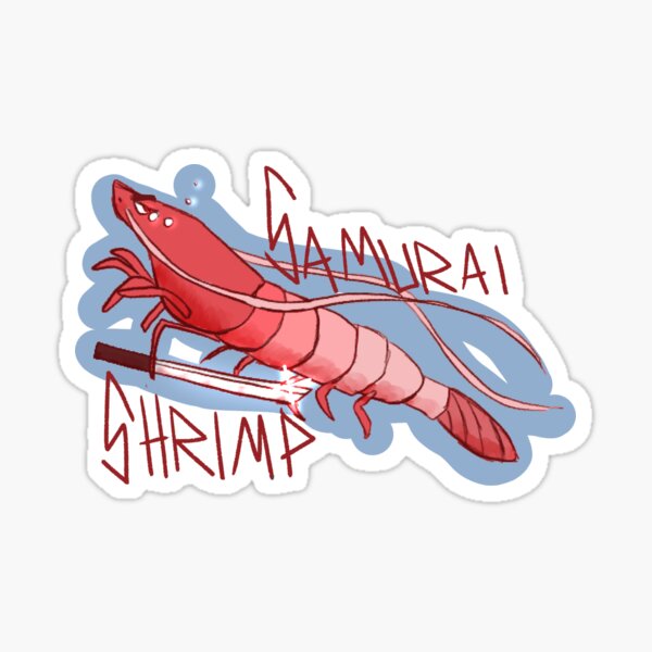"Samurai Shrimp" Sticker by Joorm | Redbubble