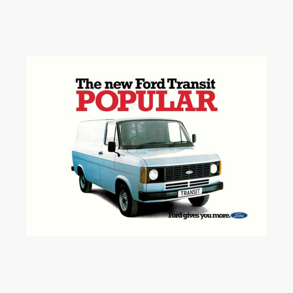 "FORD TRANSIT POPULAR" Art Print for Sale by ThrowbackMotors | Redbubble
