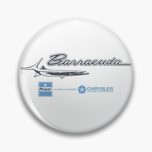 "Plymouth Barracuda Logo Script" Pin for Sale by Splinterwear | Redbubble