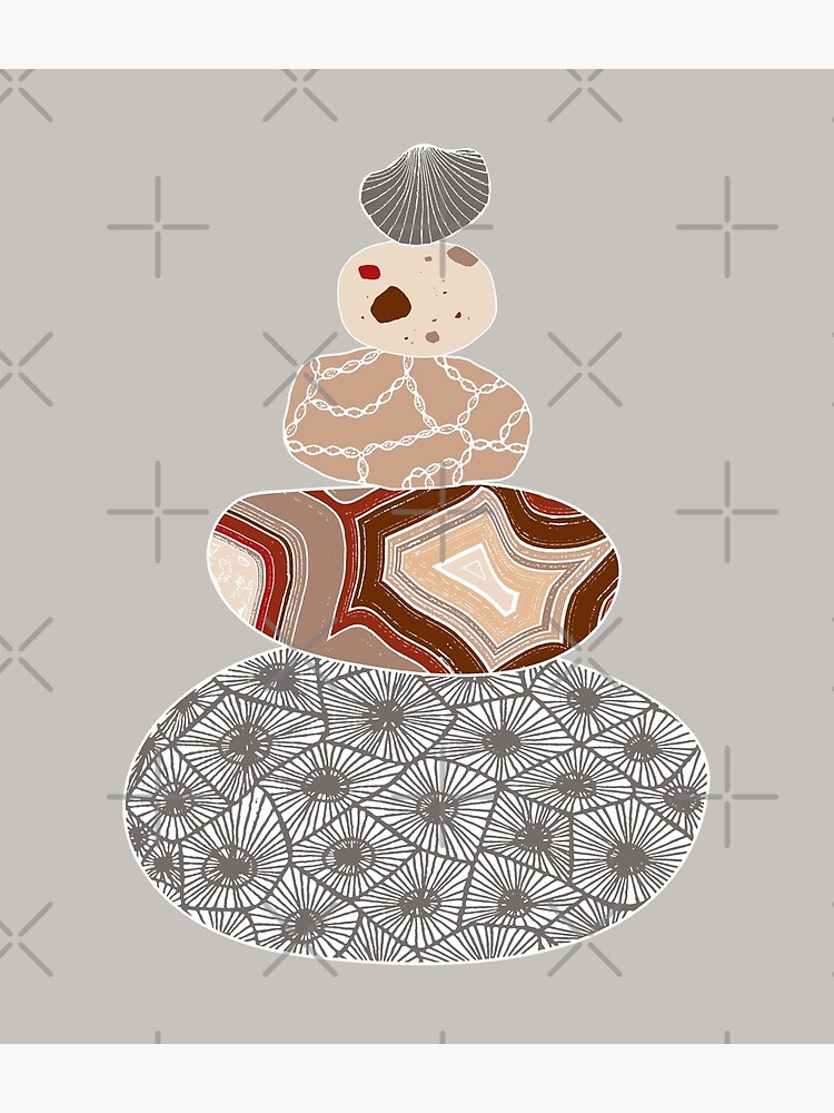 "Gray Colored Stack of Great Lakes Rocks" Poster for Sale by ...