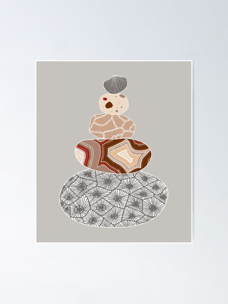 "Gray Colored Stack of Great Lakes Rocks" Poster for Sale by ...