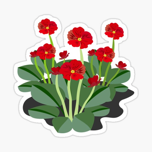 "Red Flowers" Sticker for Sale by lakencollinss | Redbubble