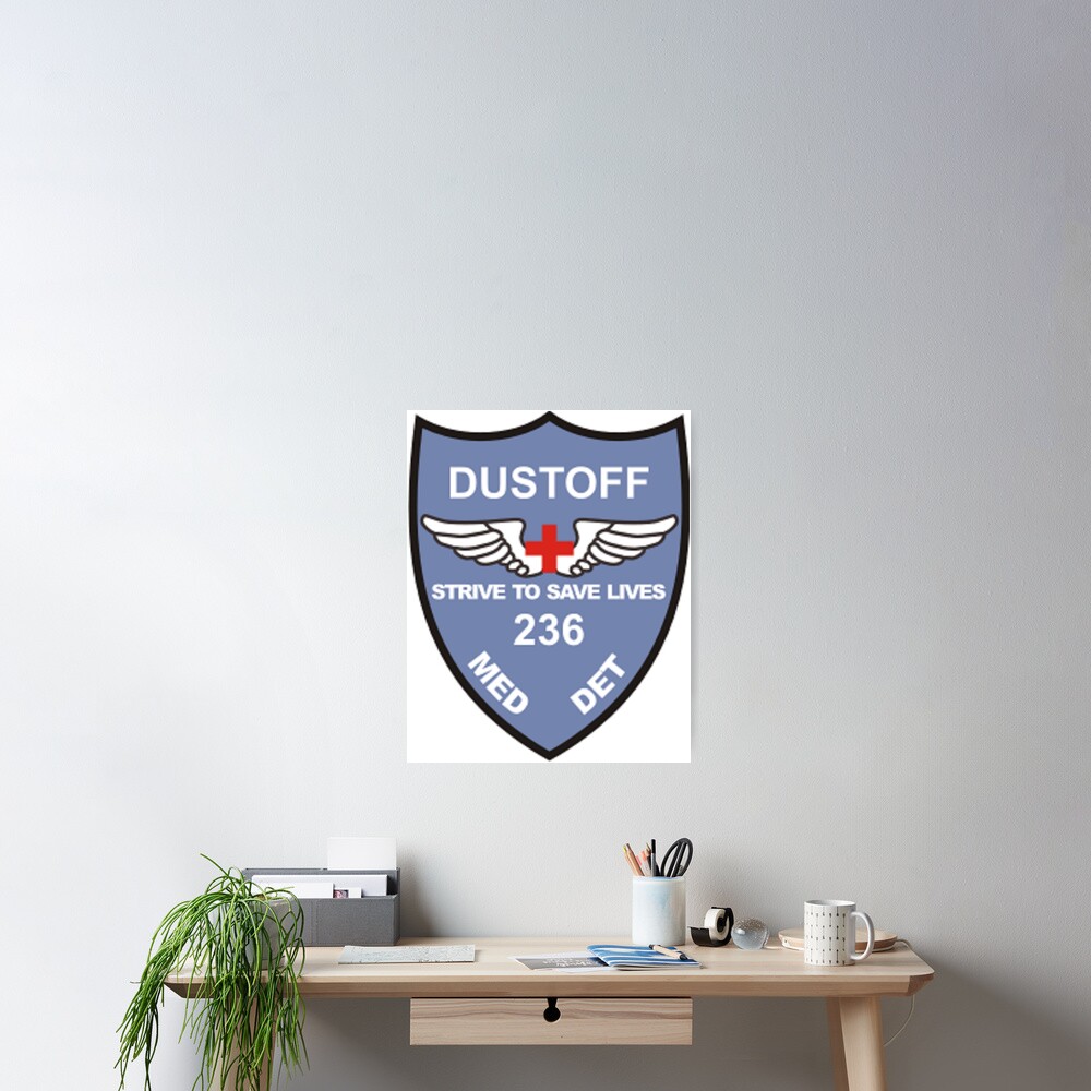 "US Army MED DET 236 Dustoff Sticker" Poster for Sale by MilitaryPlus ...