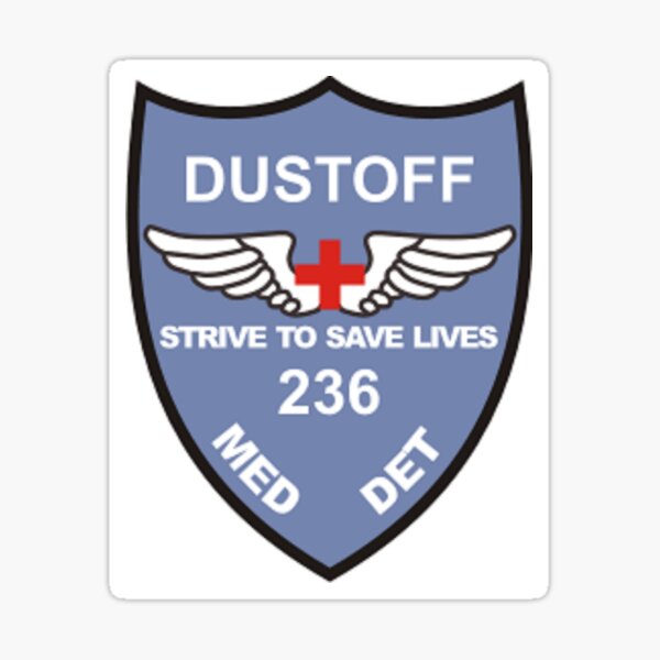 "US Army MED DET 236 Dustoff Sticker" Sticker for Sale by MilitaryPlus ...